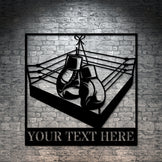 Personalized Boxing Ring And Gloves Name Metal Sign – Coolcin