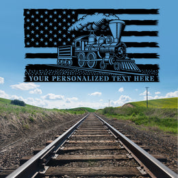 Personalized Railroad Name Metal Sign. Custom Vintage Steamtrain Wall ...