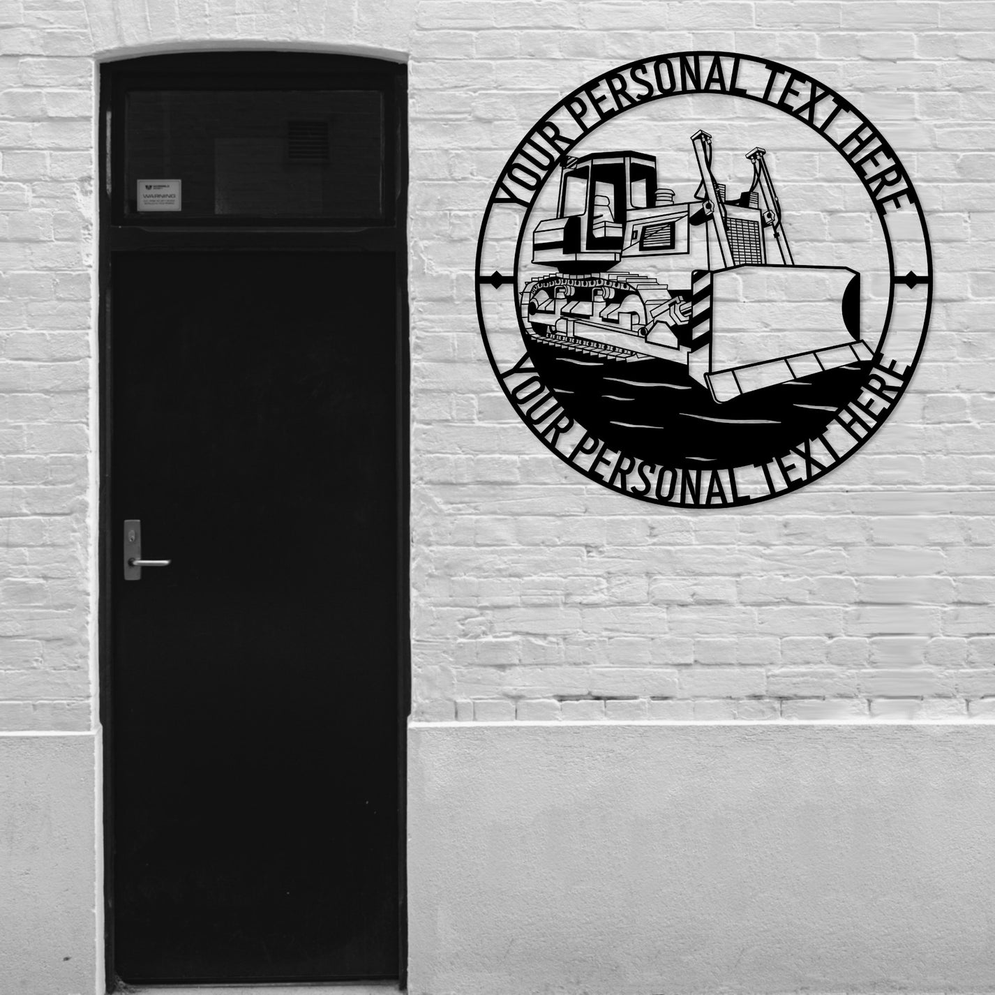 Personalized Bulldozer Name Metal Sign. Custom Machine Operator Wall D ...