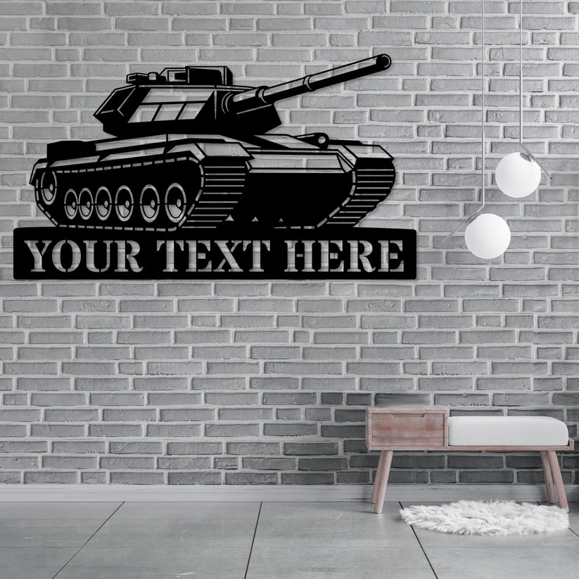 Personalized Military Battle Tank Metal Sign. Custom Combat Vehicle Ar ...