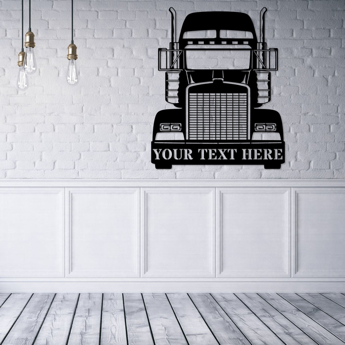 Personalized Retro Truck Driver Metal Name Sign. Customizable Trucker ...