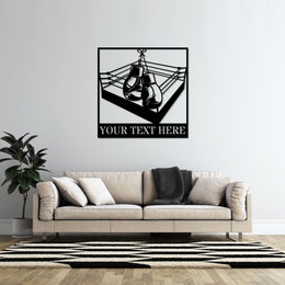Personalized Boxing Ring And Gloves Name Metal Sign – Coolcin