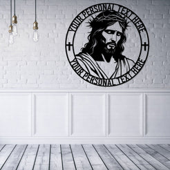 Personalized Jesus Face Metal sign Gift. Custom Religious Christian Wa ...