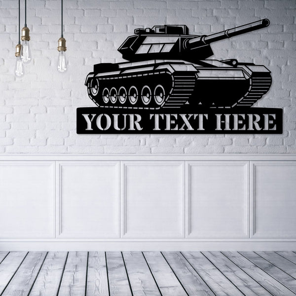 Personalized Military Battle Tank Metal Sign. Custom Combat Vehicle Ar ...