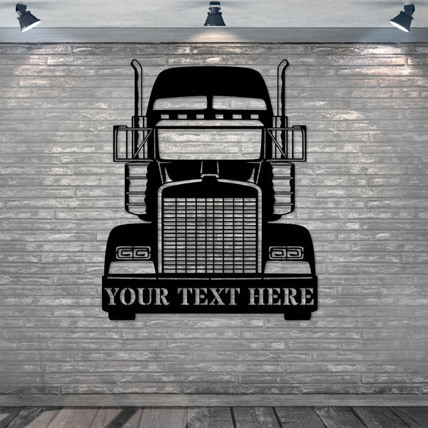 Personalized Retro Truck Driver Metal Name Sign. Customizable Trucker ...