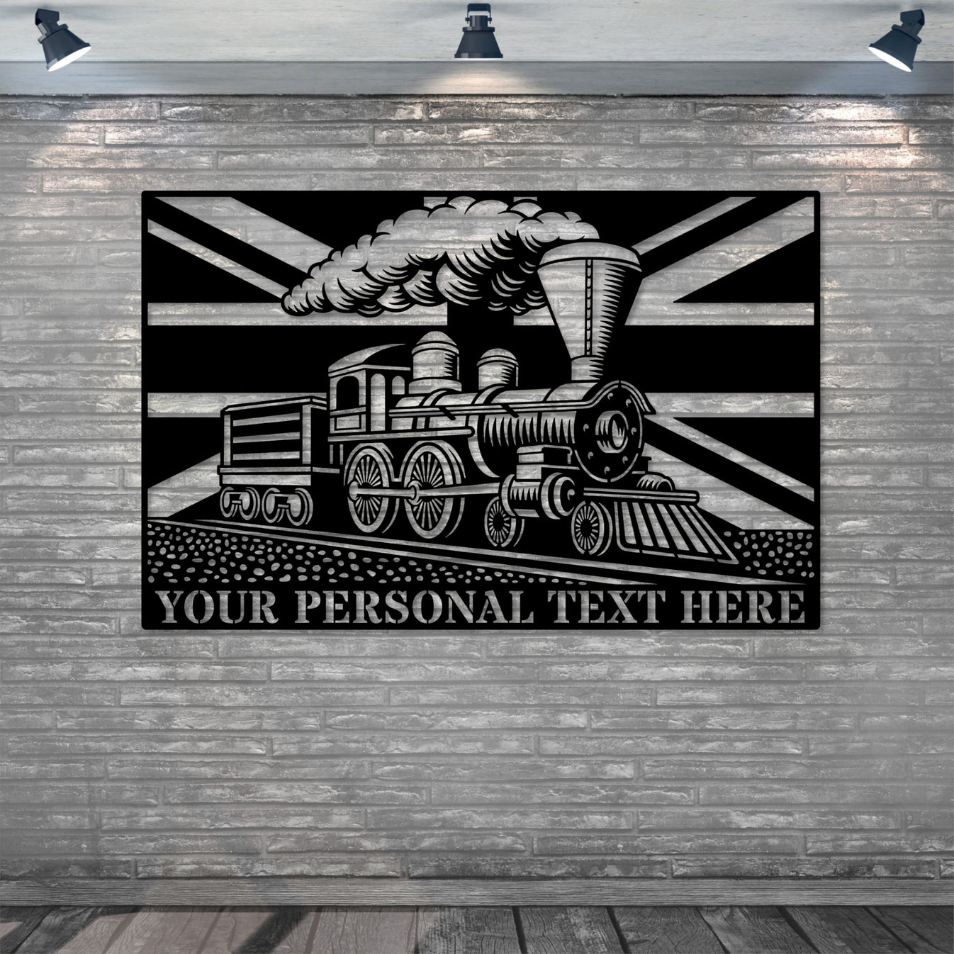 Personalized UK Steam Train Metal. Custom English Train Lover Wall Dec ...