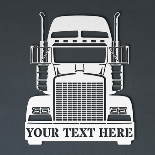Personalized Retro Truck Driver Metal Name Sign. Customizable Trucker ...