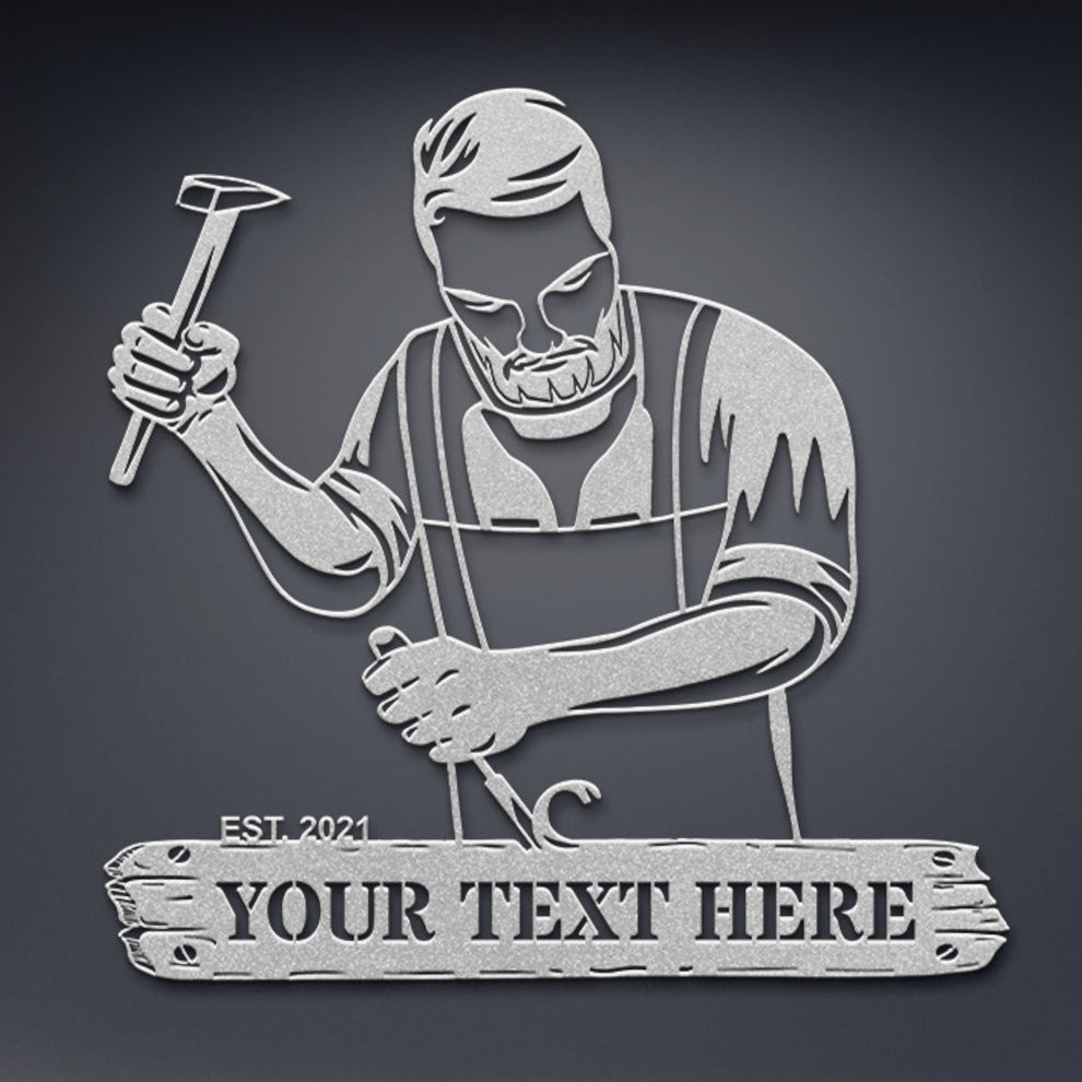 Carpenter Personalized Wood Worker Metal Sign. Custom Handyman Metal S ...