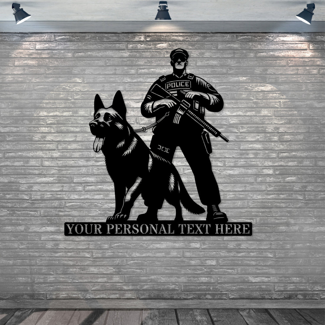 Personalized Police Officer Metal Sign. Custom K-9 Dog Wall Decor Gift ...