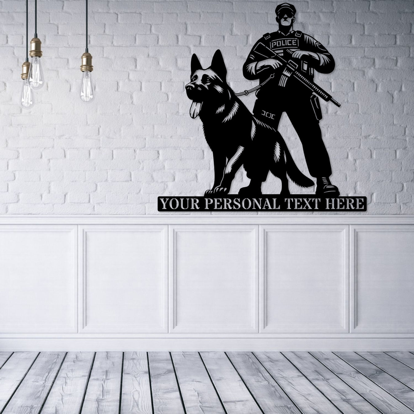 Personalized Police Officer Metal Sign. Custom K-9 Dog Wall Decor Gift ...