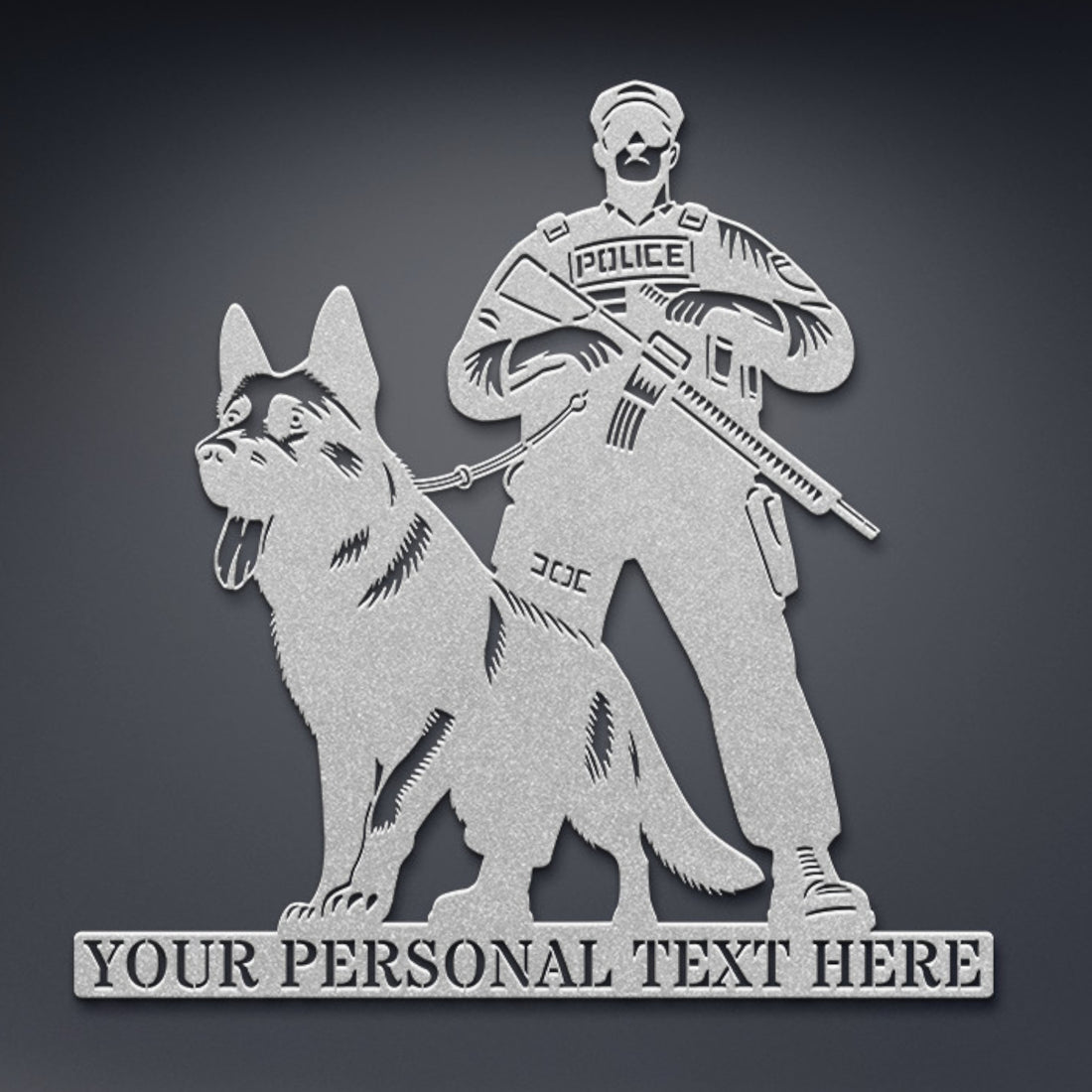 Personalized Police Officer Metal Sign. Custom K-9 Dog Wall Decor Gift ...