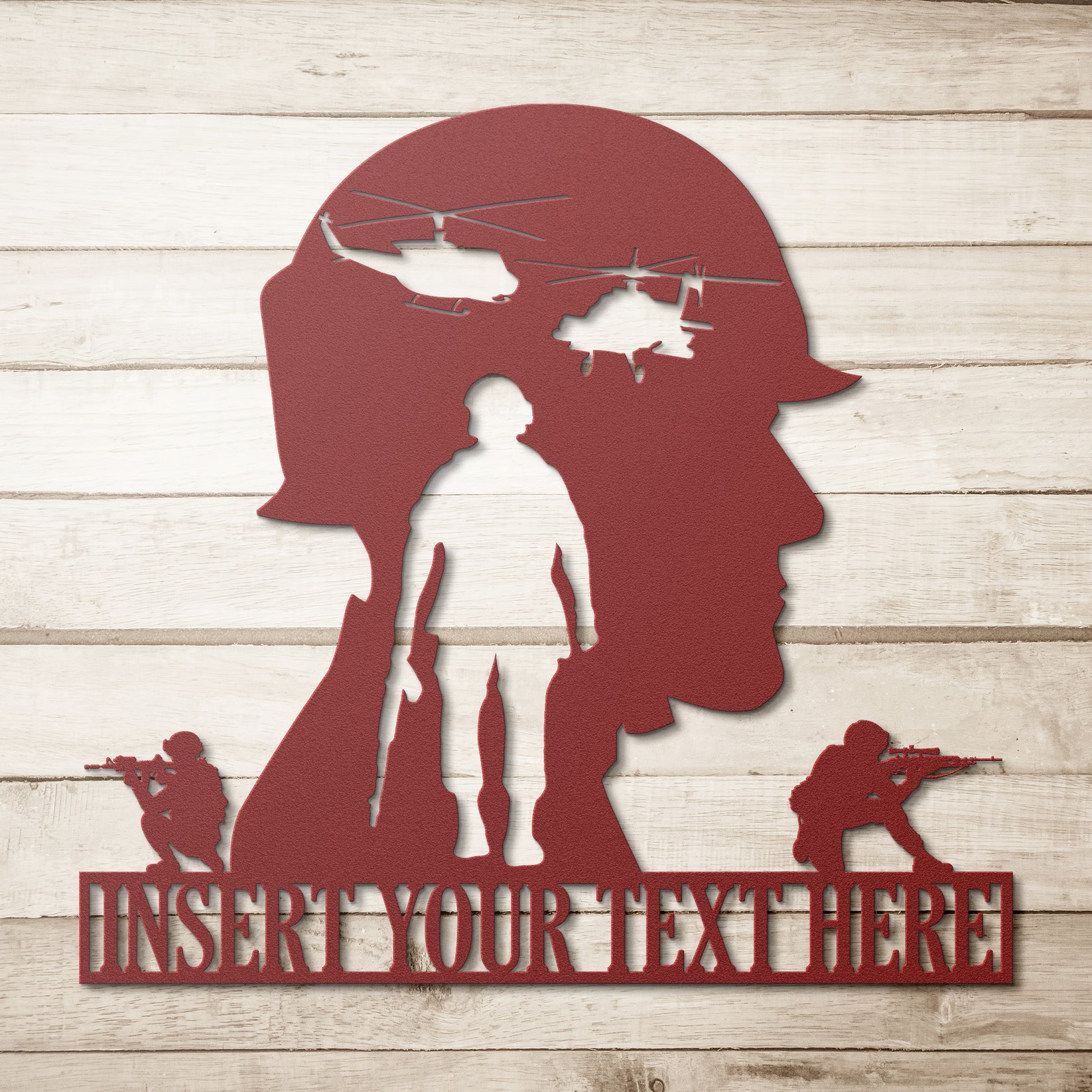 Personalized Army Soldiers Name Metal Sign. Custom Military Wall Decor ...