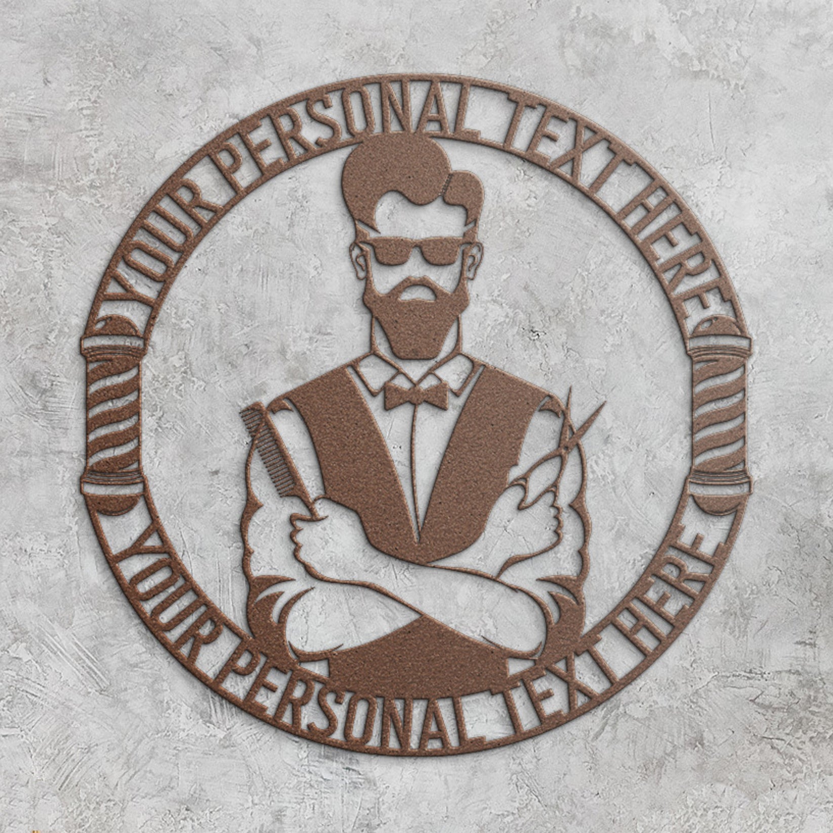 Personalized Barber Man Metal Sign Gift. Custom Barber Silhouette Wall ...