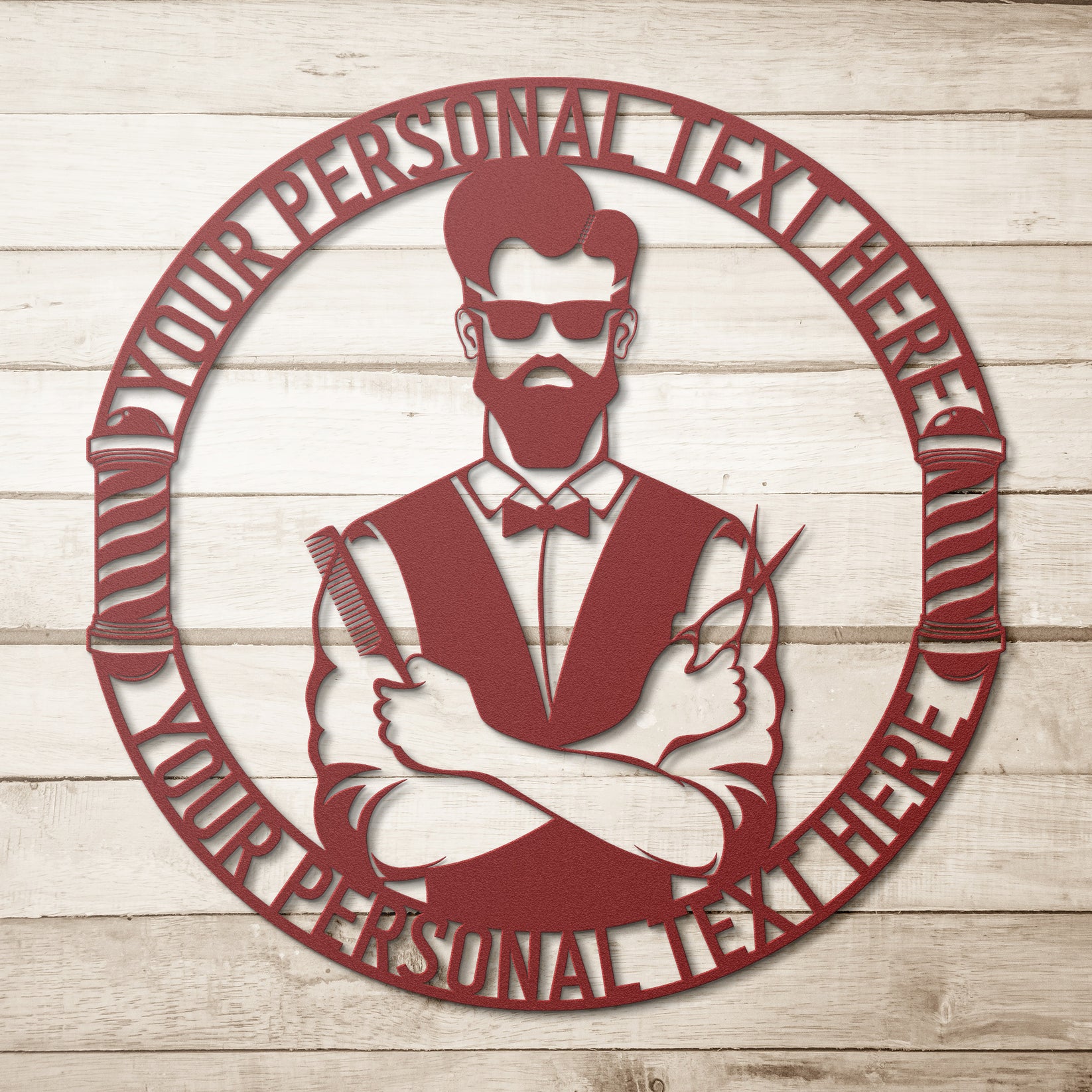 Personalized Barber Man Metal Sign Gift. Custom Barber Silhouette Wall ...