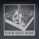Personalized Boxing Ring And Gloves Name Metal Sign – Coolcin