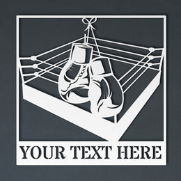 Personalized Boxing Ring And Gloves Name Metal Sign – Coolcin