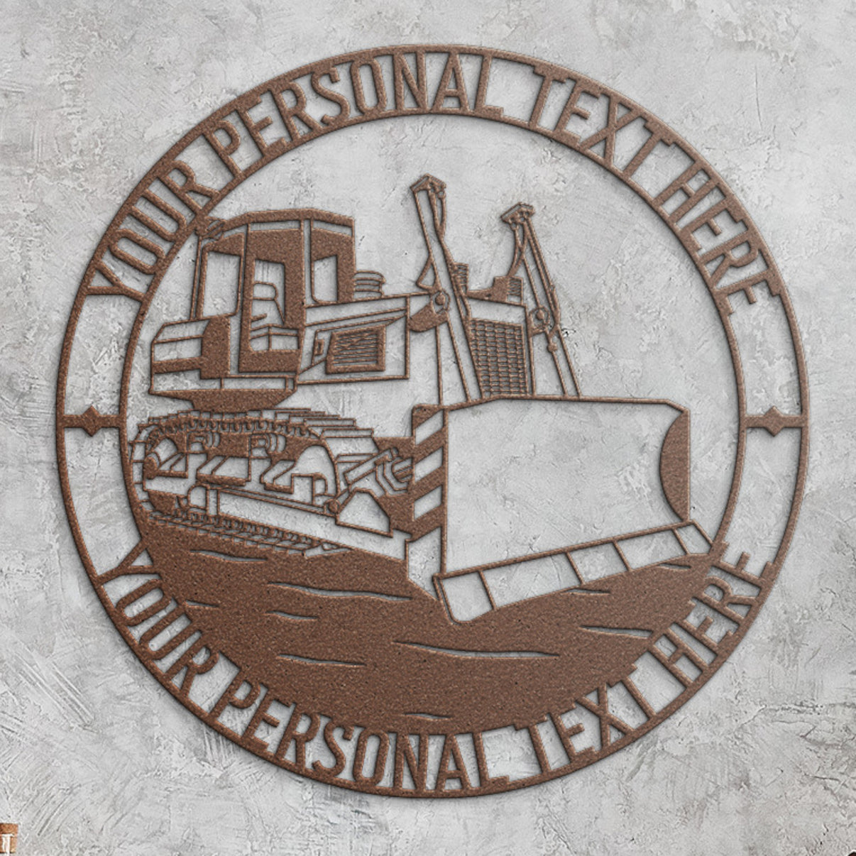 Personalized Bulldozer Name Metal Sign. Custom Machine Operator Wall D ...