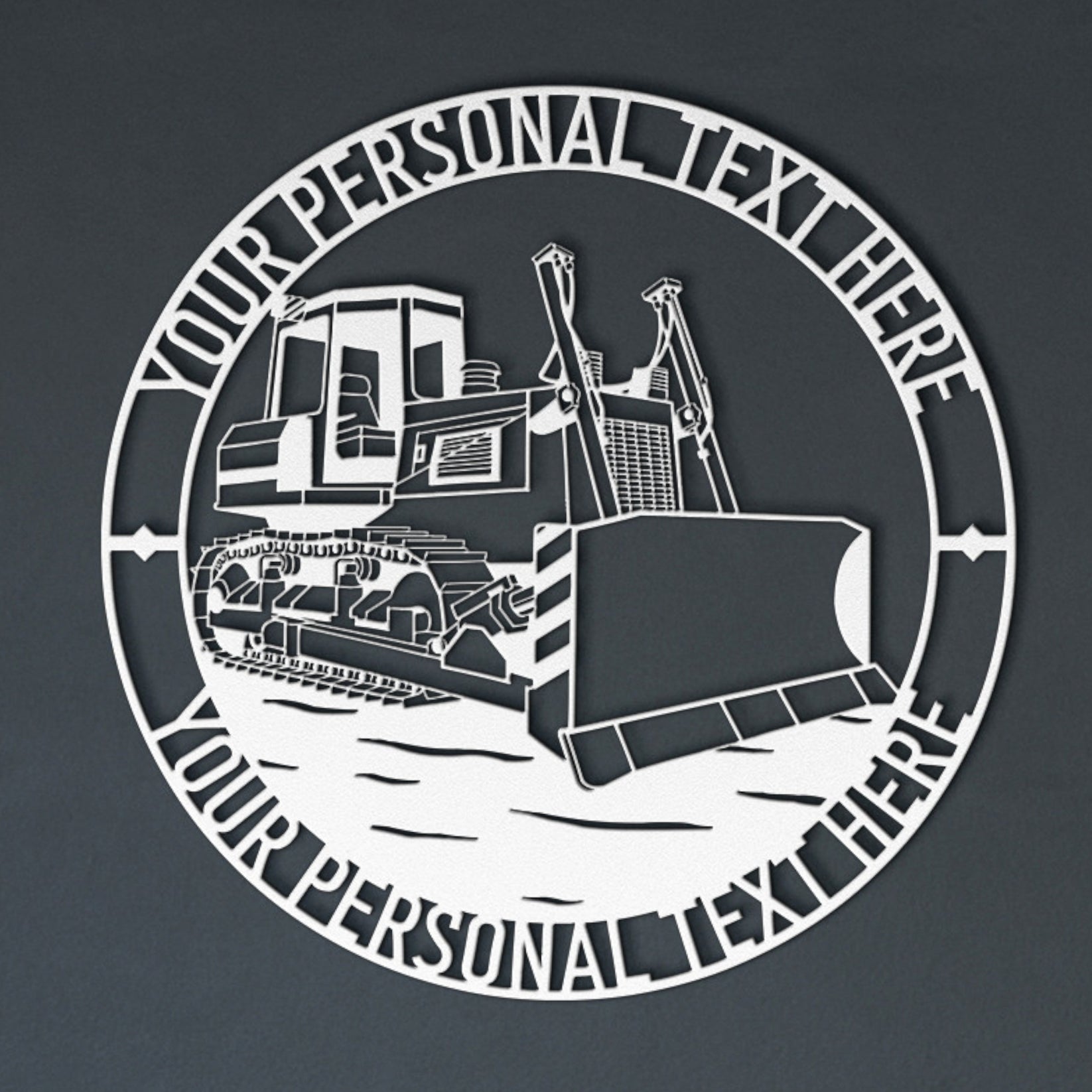 Personalized Bulldozer Name Metal Sign. Custom Machine Operator Wall D ...