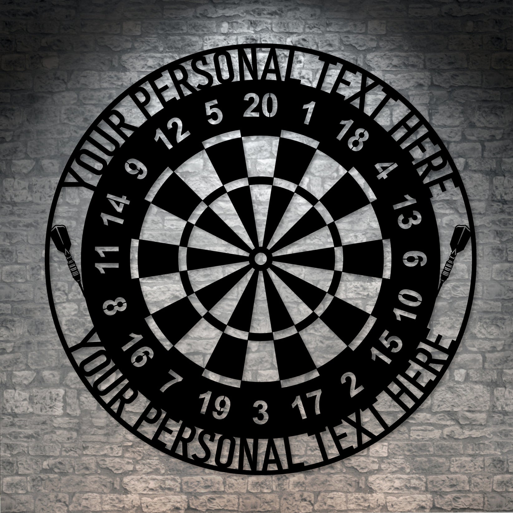 Personalized Dart Room Name Metal Sign. Custom Dart Lover Wall Decor G ...