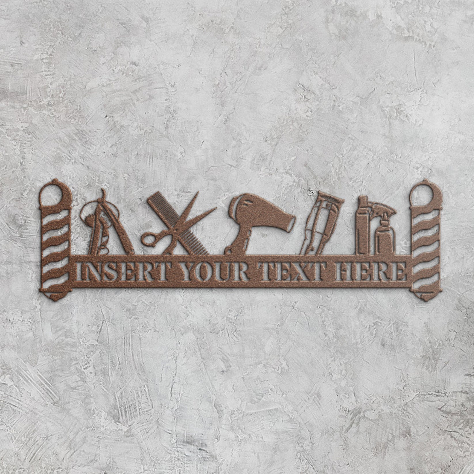 Personalized Hairdresser Shop Metal Sign Gift. Custom Barber Logo Wall ...