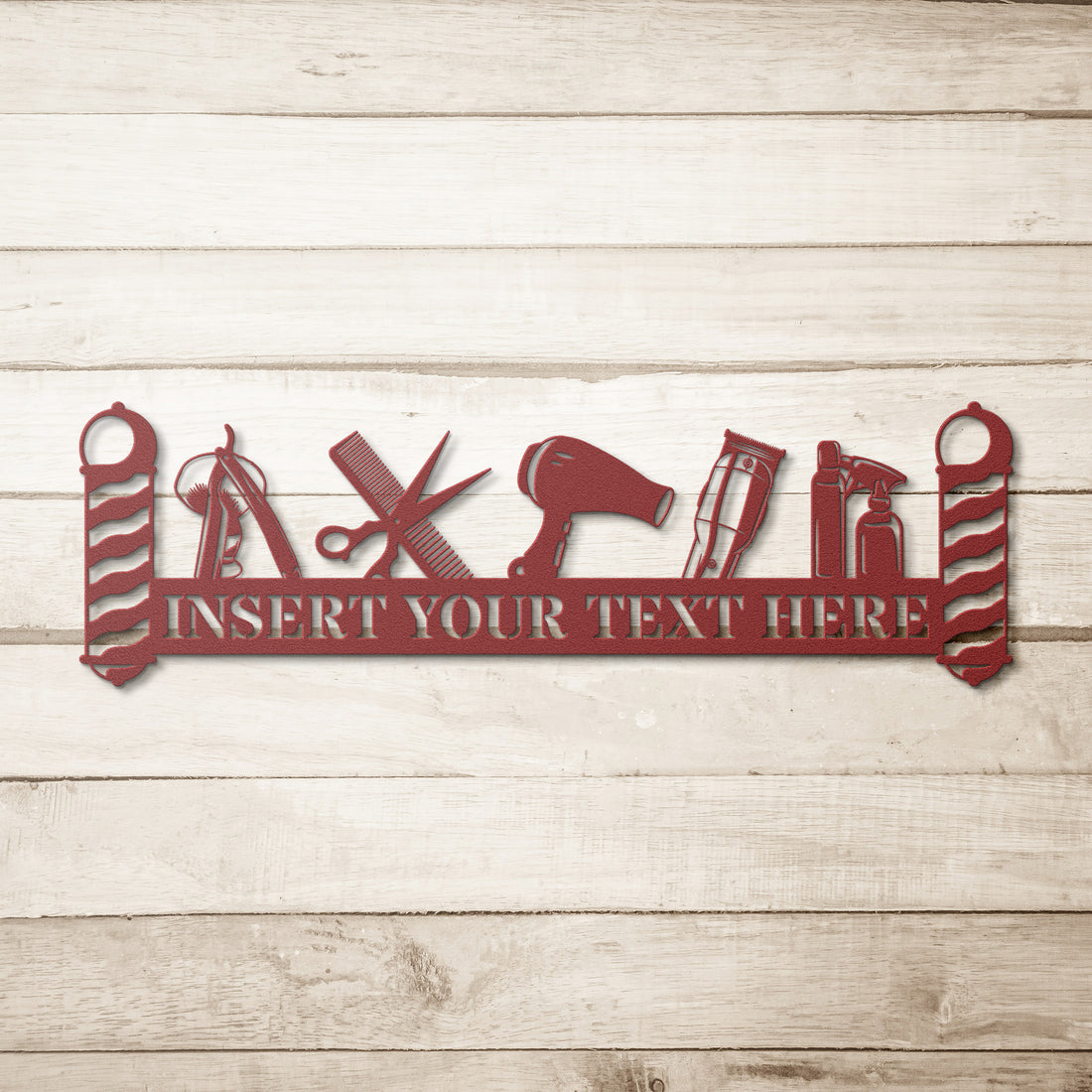 Personalized Hairdresser Shop Metal Sign Gift. Custom Barber Logo Wall ...