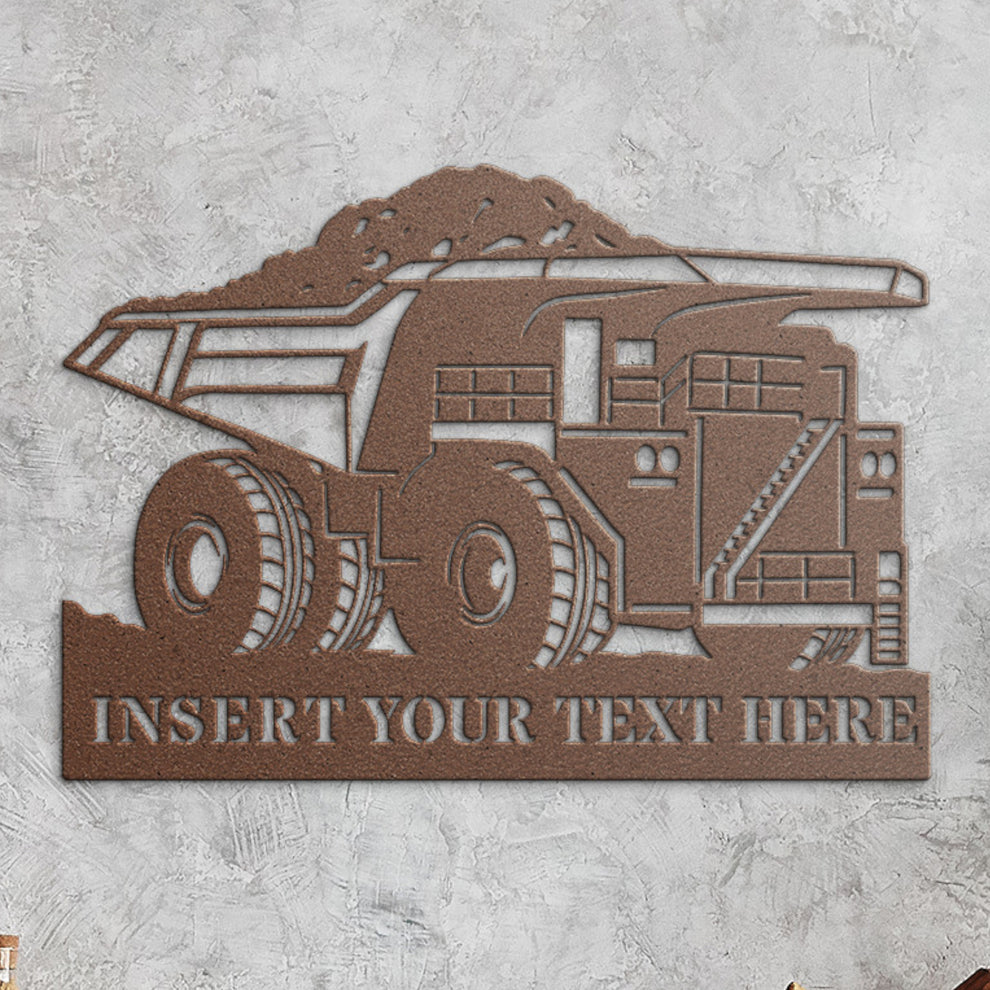 Personalized Haul Truck Name Metal Sign. Custom Dump Truck Wall Decor ...