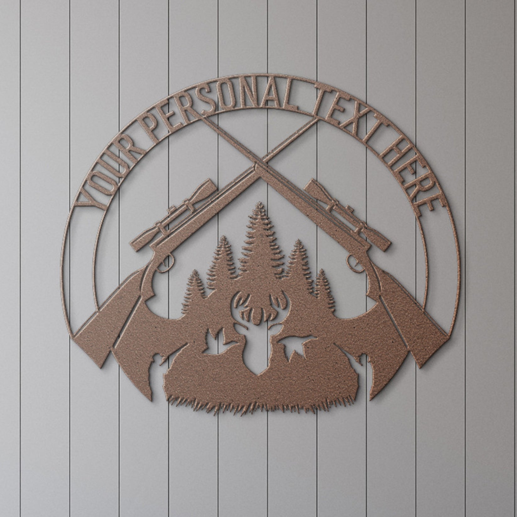 Personalized Name Metal Sign For Hunter. Customizable Hunting Cabing W ...