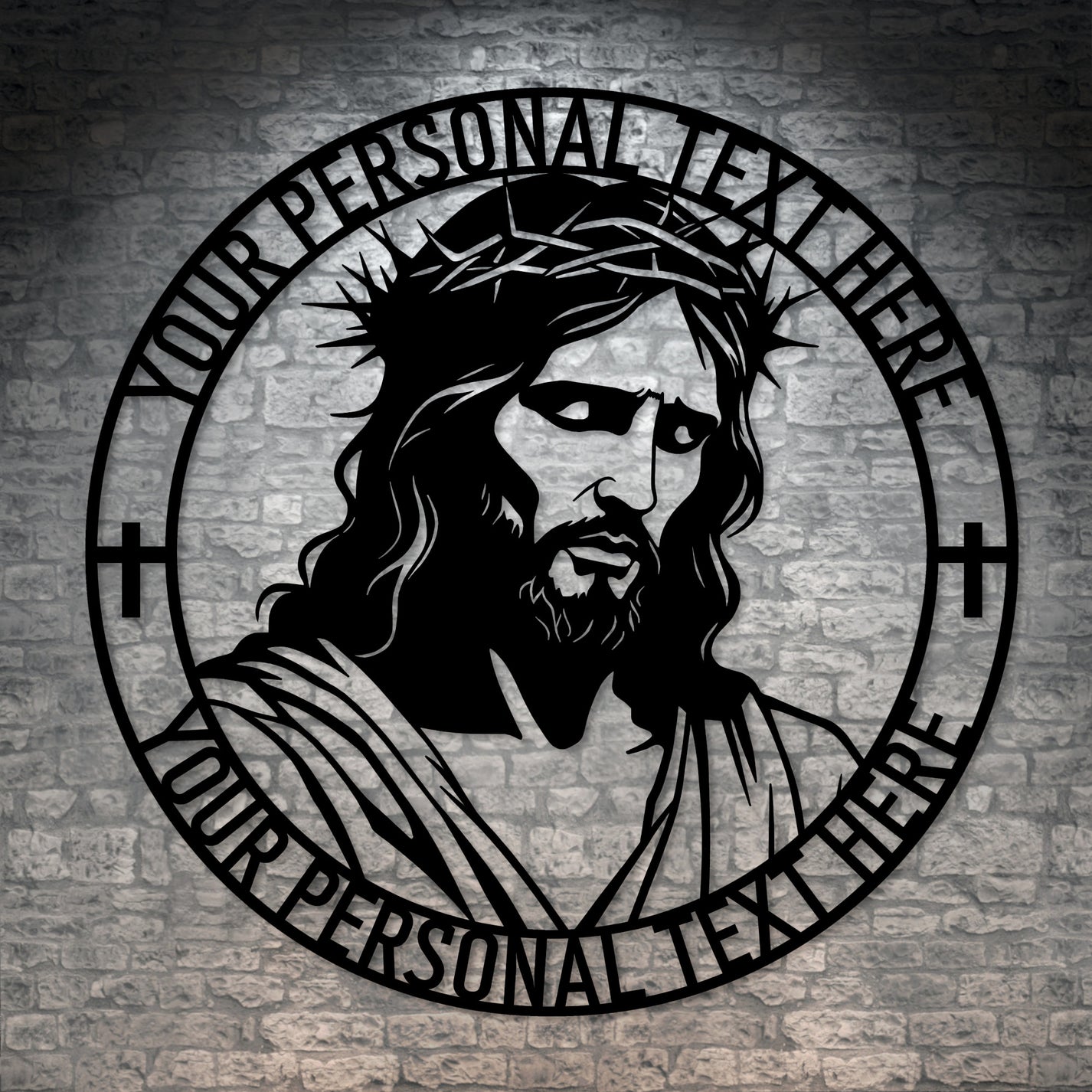 Personalized Jesus Face Metal sign Gift. Custom Religious Christian Wa ...