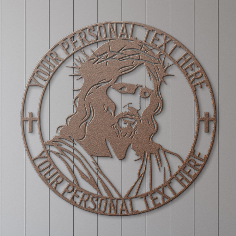 Personalized Jesus Face Metal sign Gift. Custom Religious Christian Wa ...
