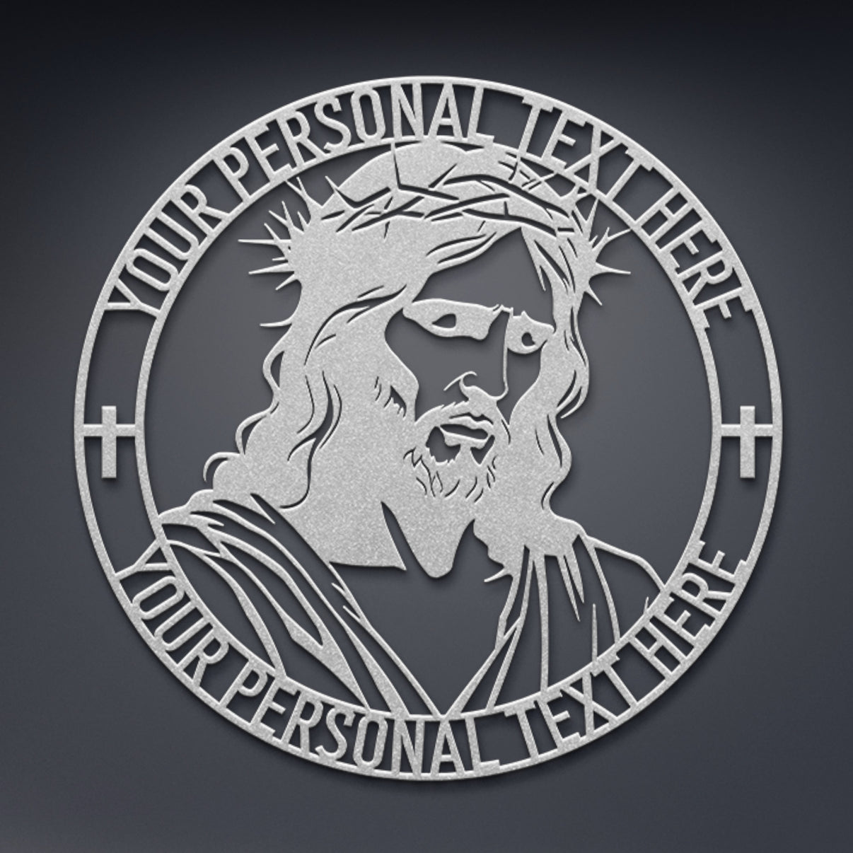 Personalized Jesus Face Metal sign Gift. Custom Religious Christian Wa ...
