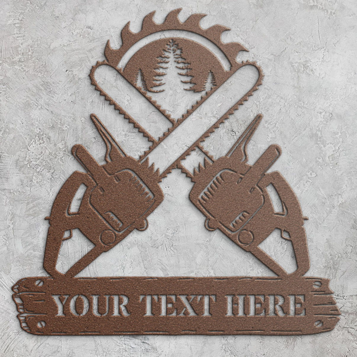 Personalized Lumberjack Chainsaw Name Metal Sign. Custom Woodworker Wa ...