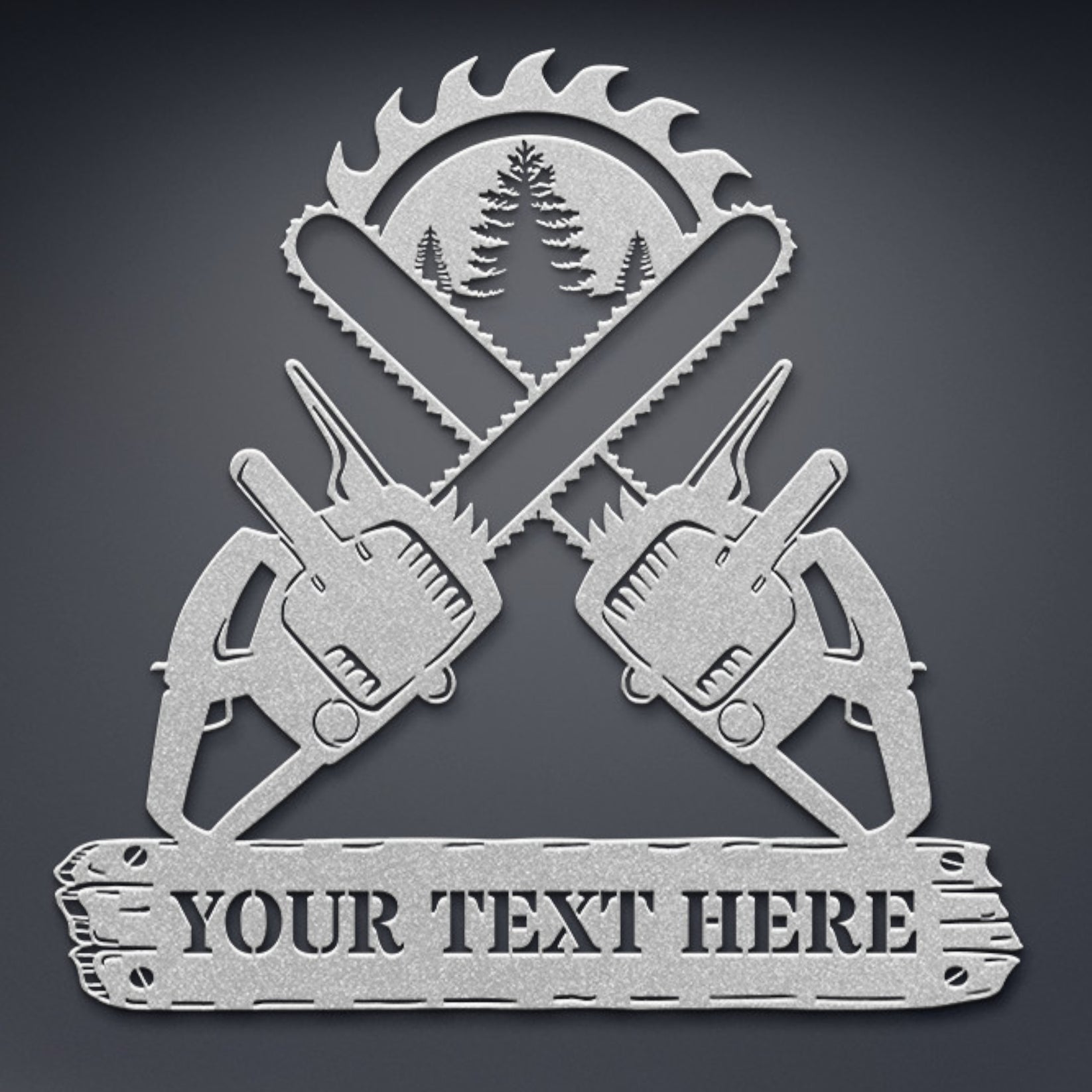 Personalized Lumberjack Chainsaw Name Metal Sign. Custom Woodworker Wa ...