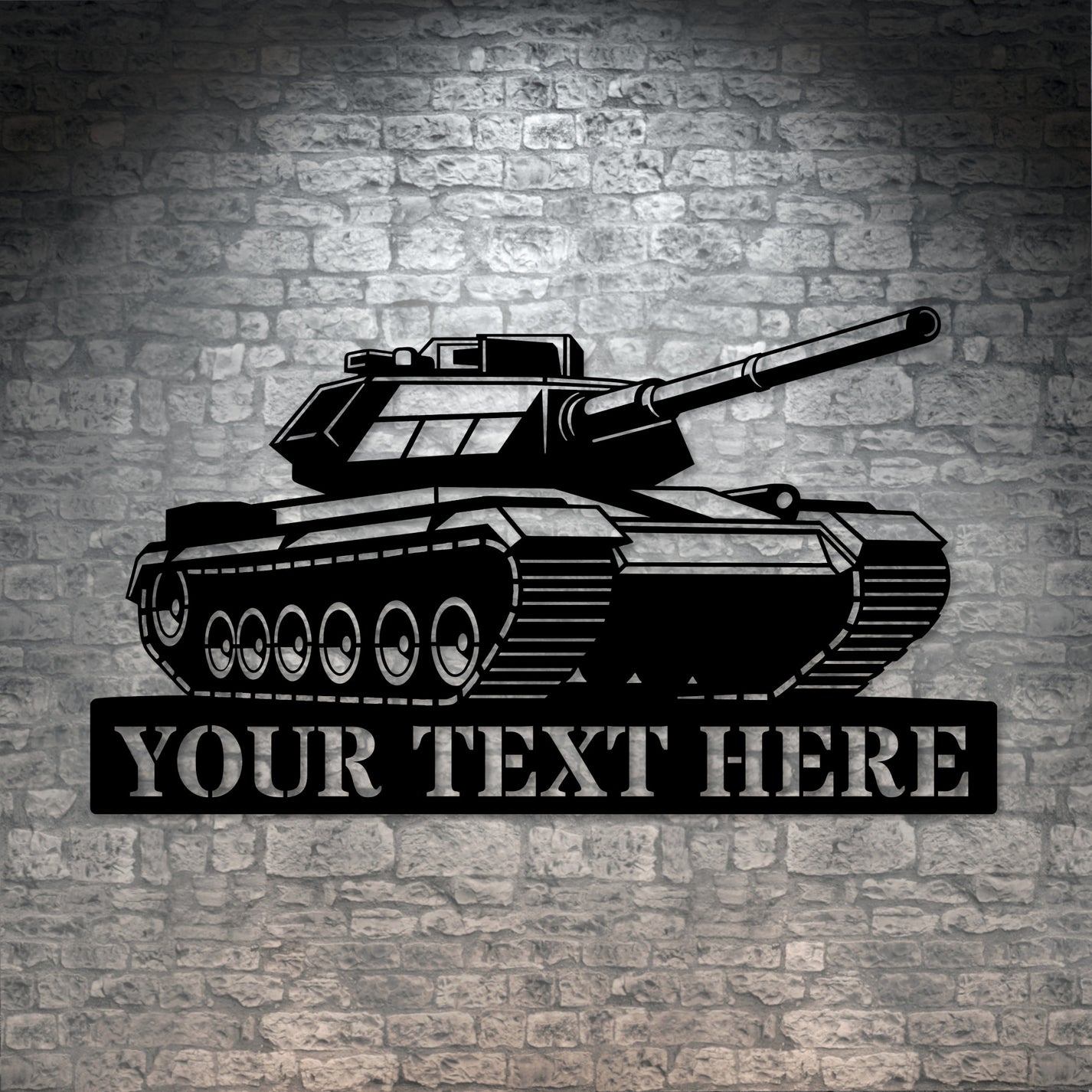 Personalized Military Battle Tank Metal Sign. Custom Combat Vehicle Ar ...
