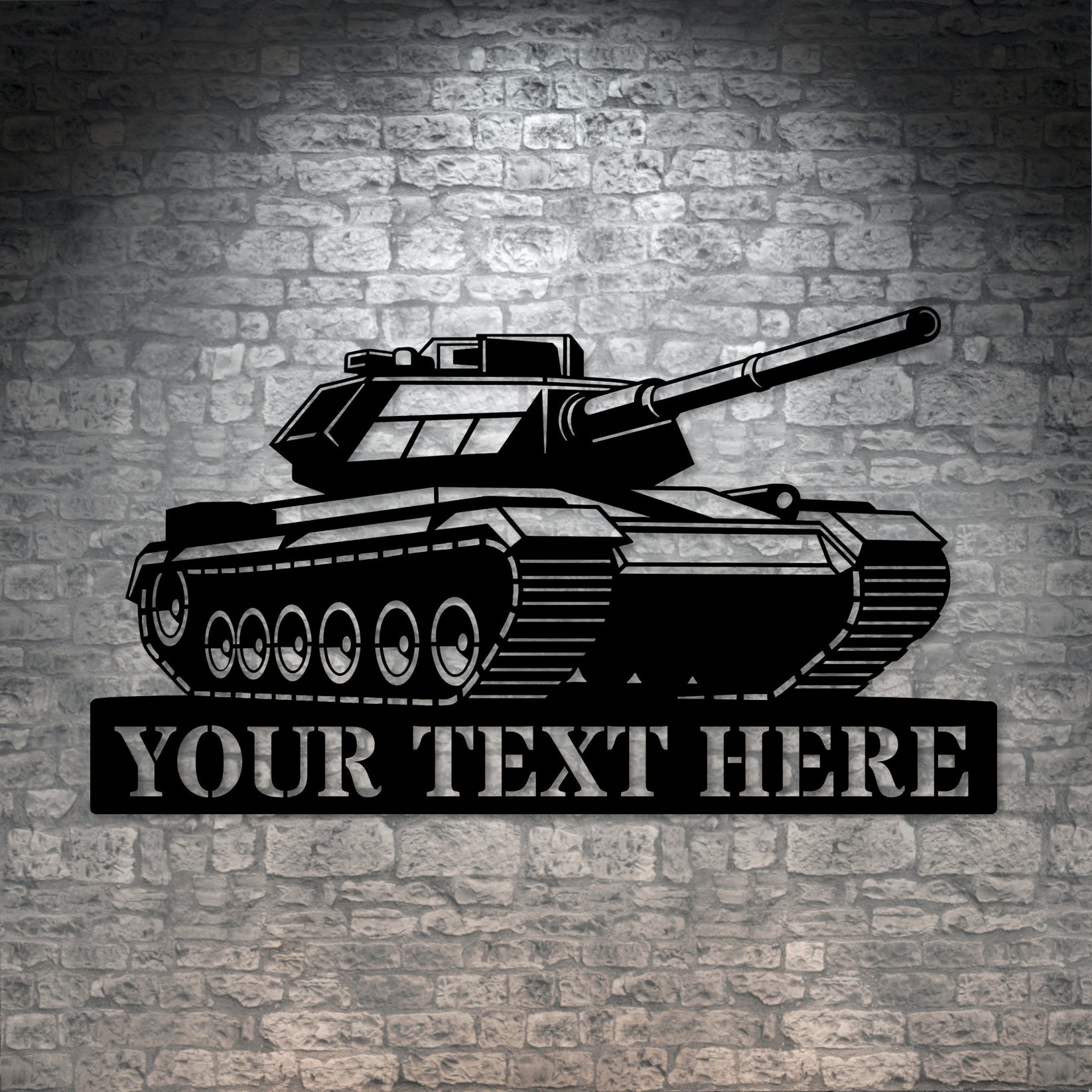 Personalized Military Battle Tank Metal Sign. Custom Combat Vehicle Ar ...