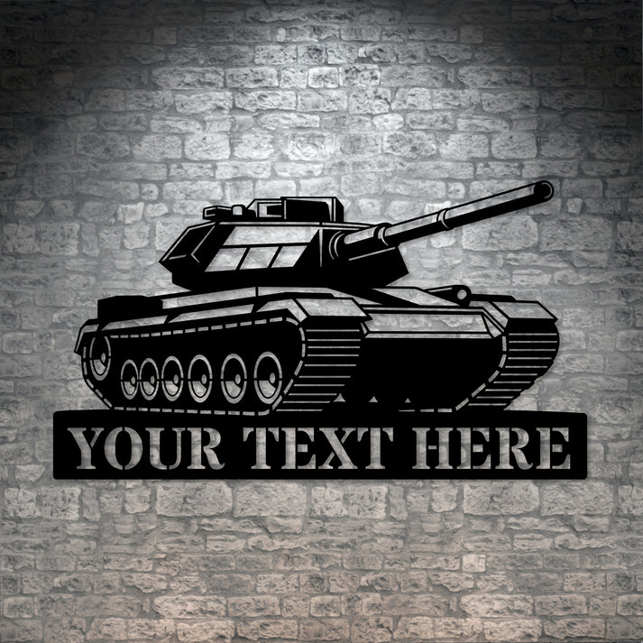 Personalized Military Battle Tank Metal Sign. Custom Combat Vehicle Ar ...