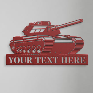 Personalized Military Battle Tank Metal Sign. Custom Combat Vehicle Ar ...