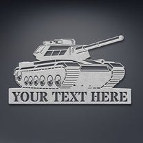 Personalized Military Battle Tank Metal Sign. Custom Combat Vehicle Ar ...