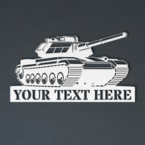 Personalized Military Battle Tank Metal Sign. Custom Combat Vehicle Ar ...