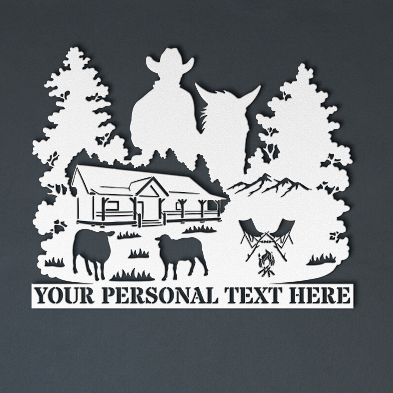 Personalized Nature Wildlife Ranch Cabin Metal Sign – Coolcin