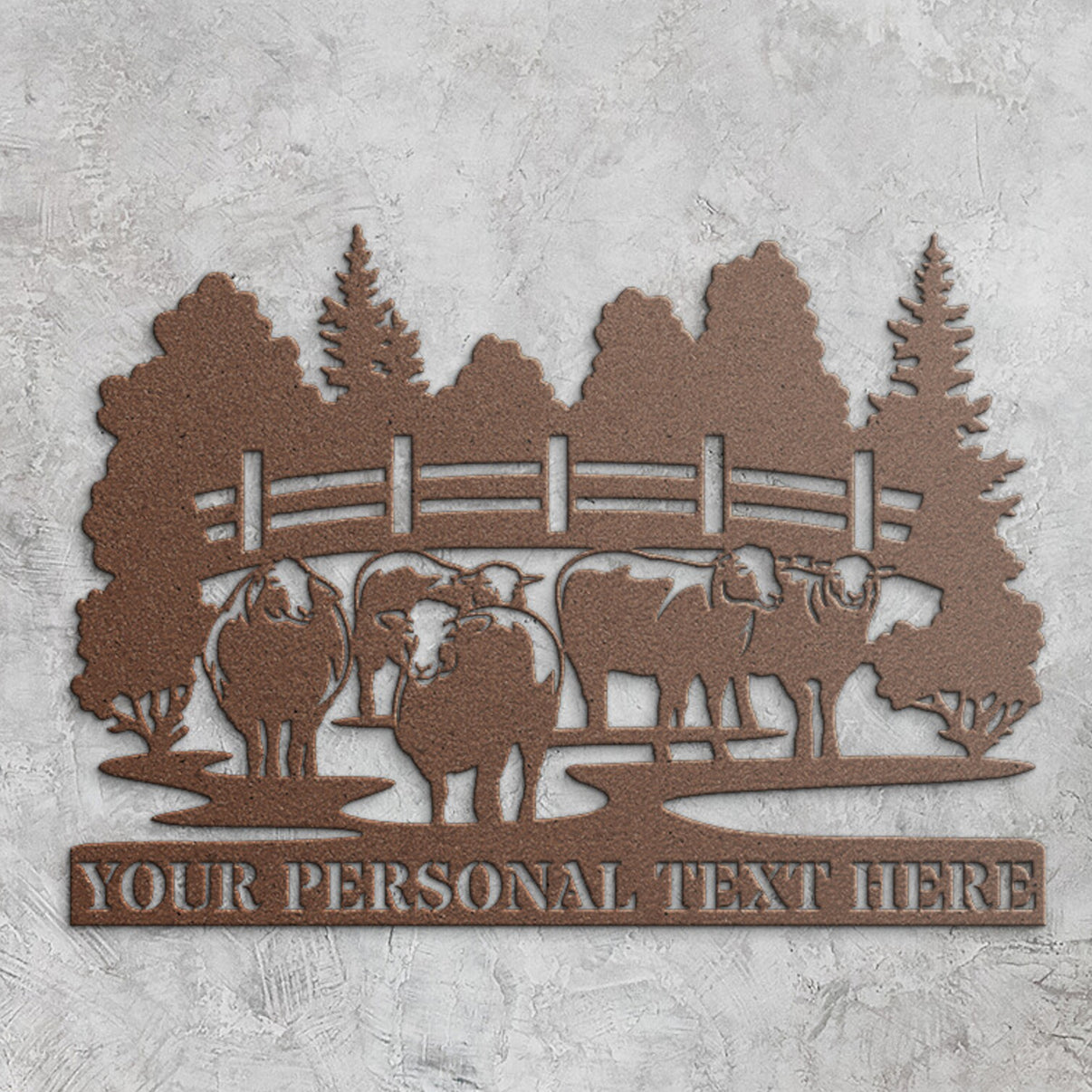 Personalized Sheep Group Name Metal Sign Gift. Custom Ranch Wall Decor ...