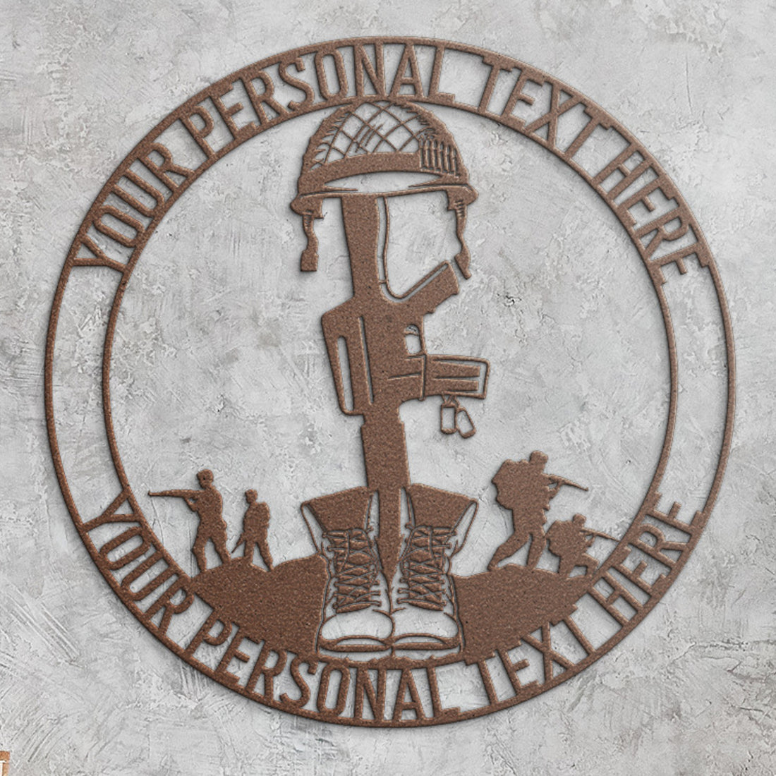 Personalized Remembrance Battlefield Cross Metal Sign With Your Custom ...