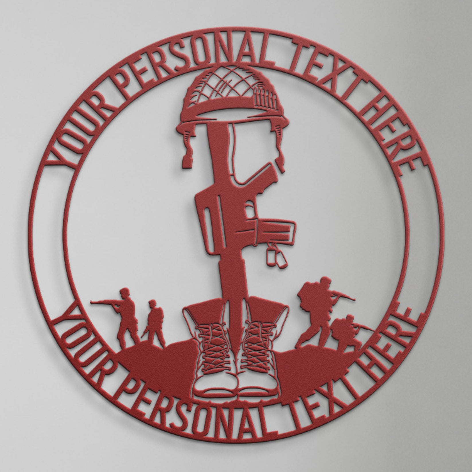 Personalized Remembrance Battlefield Cross Metal Sign With Your Custom ...