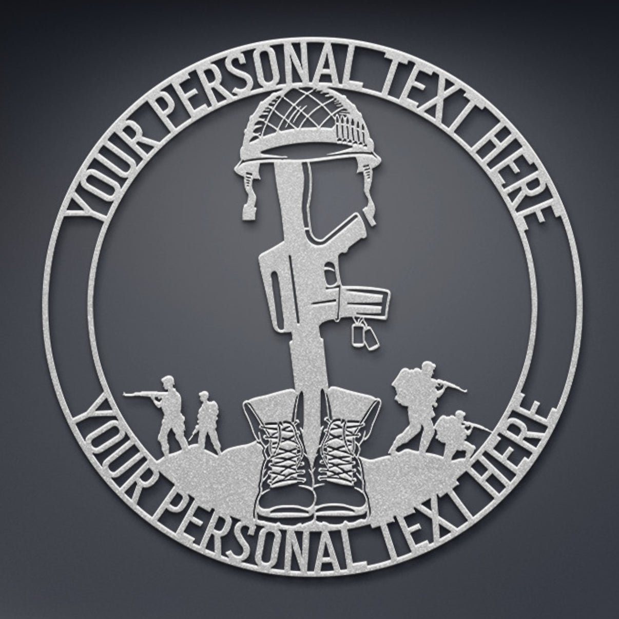 Personalized Remembrance Battlefield Cross Metal Sign With Your Custom ...