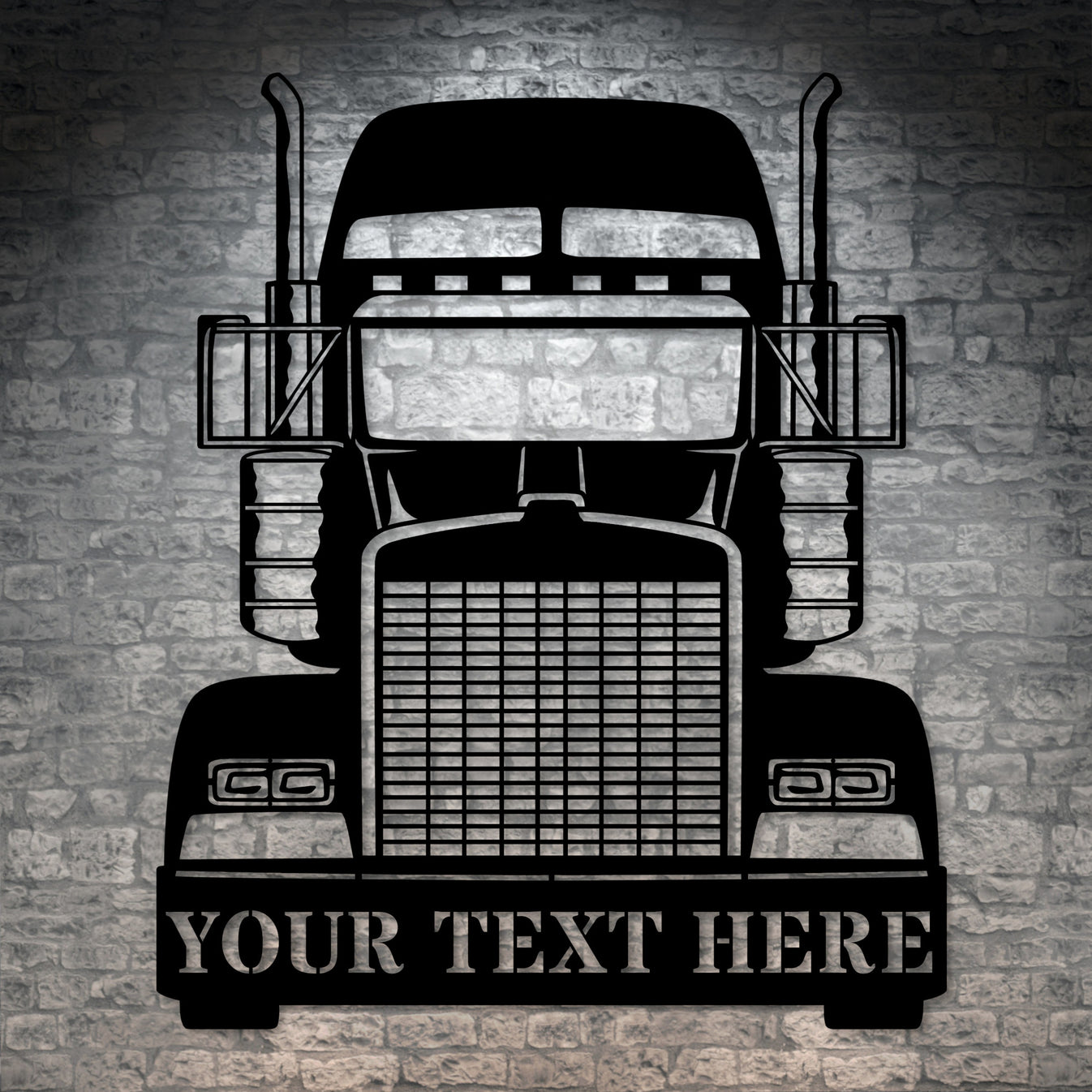 Personalized Retro Truck Driver Metal Name Sign. Customizable Trucker ...
