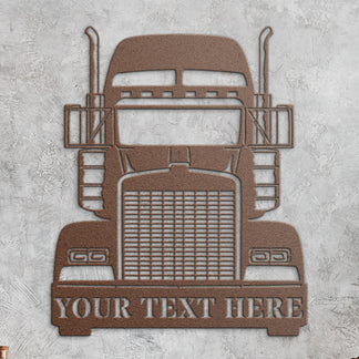 Personalized Retro Truck Driver Metal Name Sign. Customizable Trucker ...