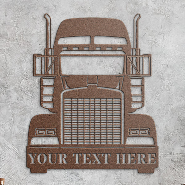 Personalized Retro Truck Driver Metal Name Sign. Customizable Trucker ...