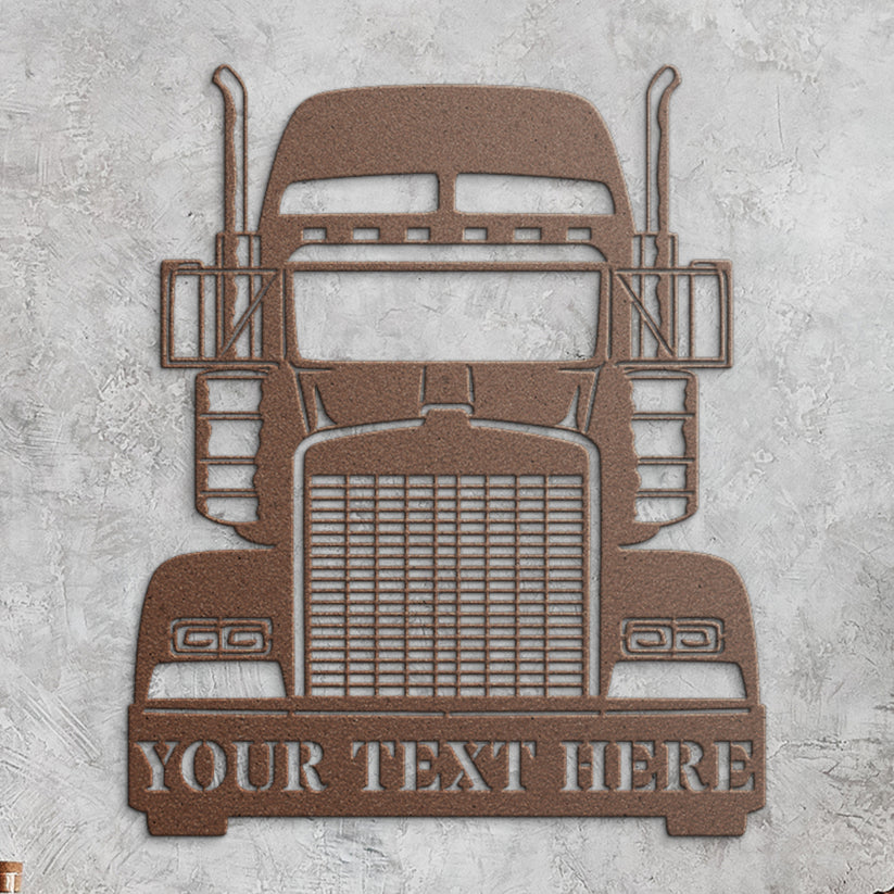 Personalized Retro Truck Driver Metal Name Sign. Customizable Trucker ...