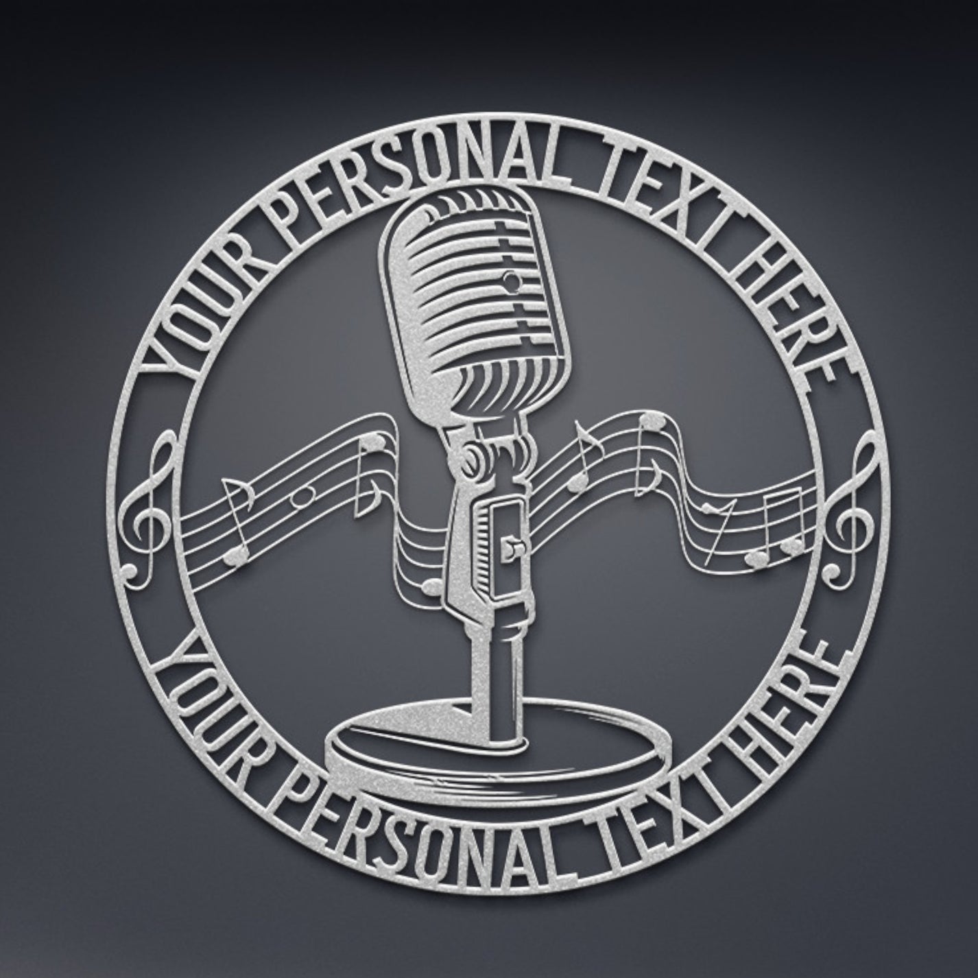 Personalized Singer Metal Sign Gift. Custom Retro Microphone Wall Deco ...