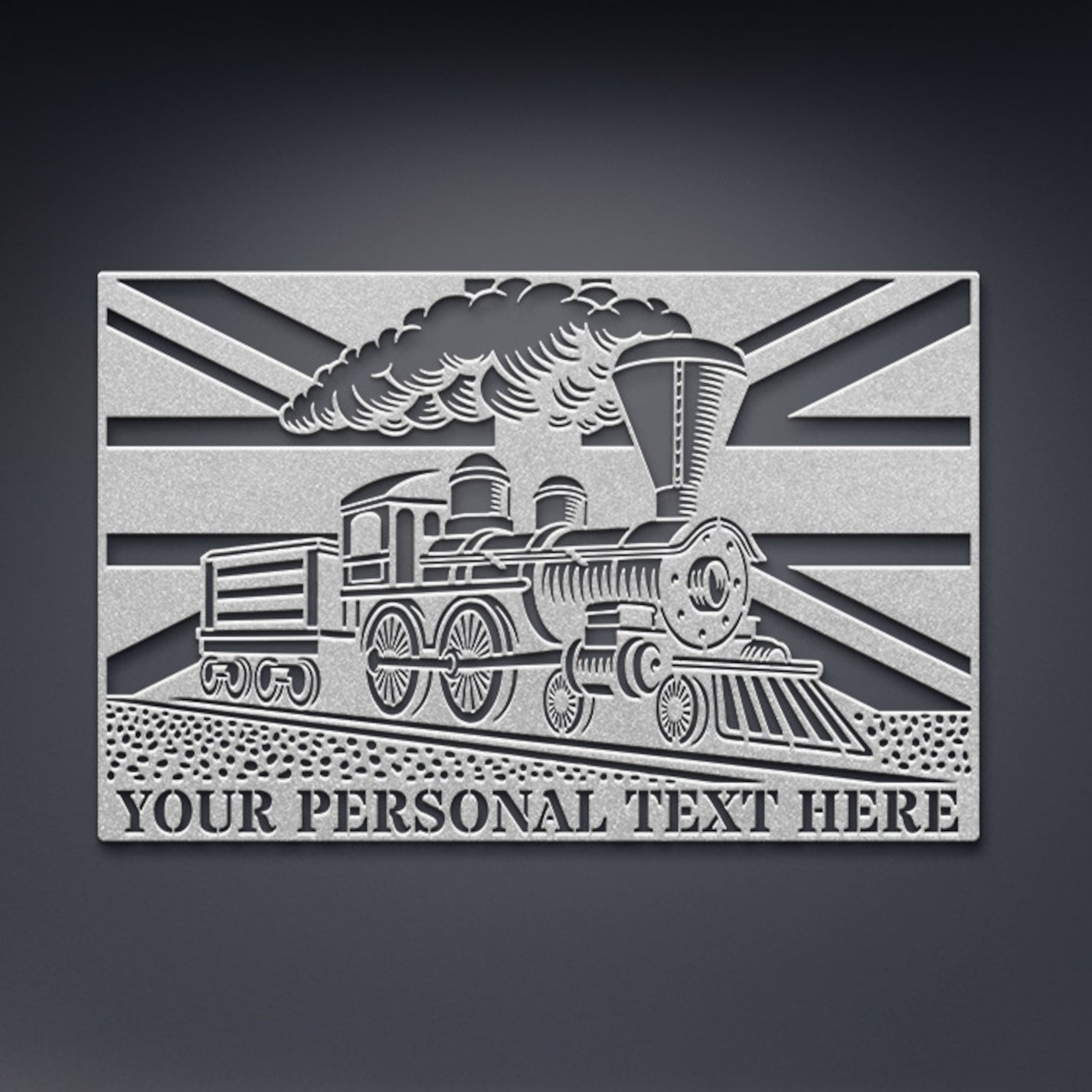 Personalized UK Steam Train Metal. Custom English Train Lover Wall Dec ...