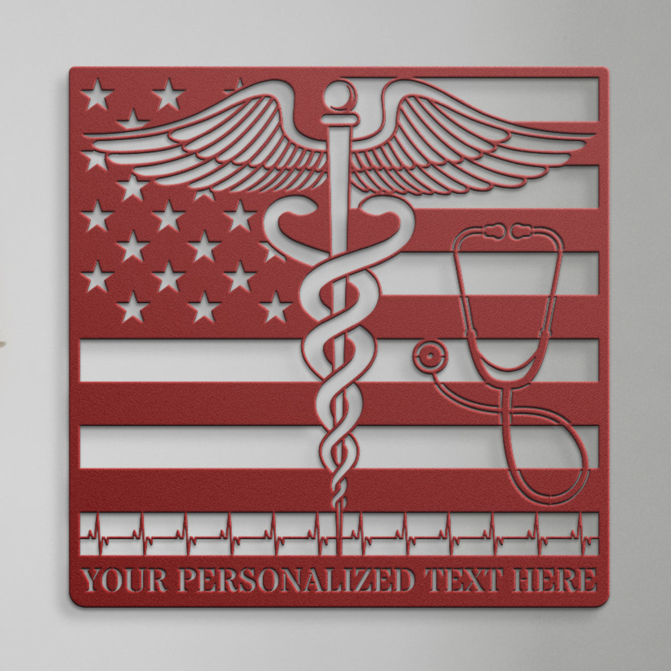 Personalized US Medical Logo Metal Sign. Custom American Doctor Wall D ...